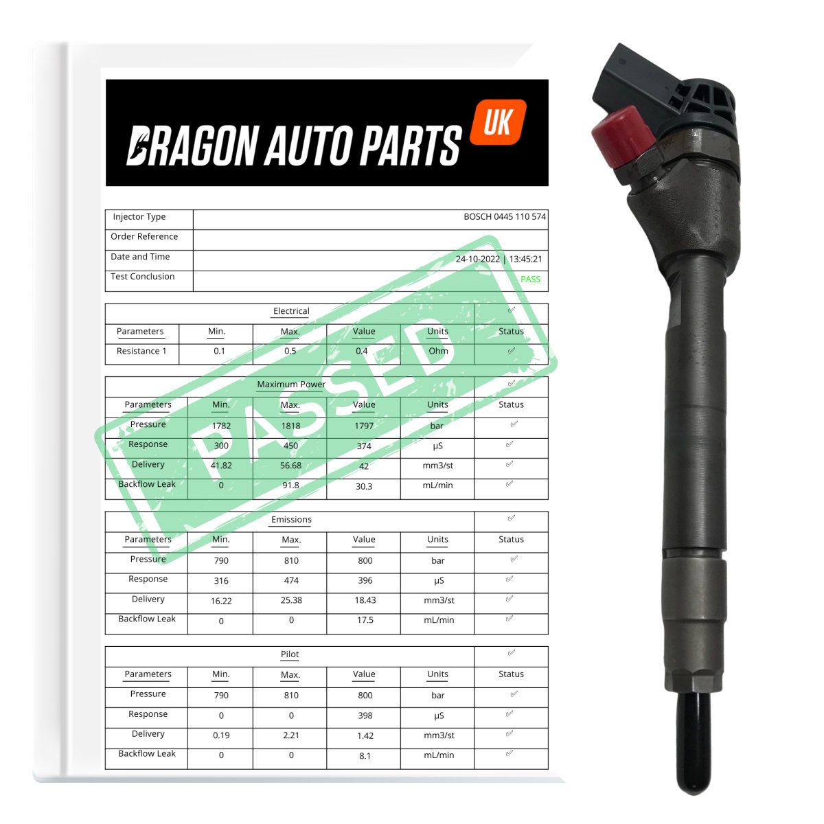 Tested Mercedes / Fuel Injector / 2.1 Diesel / A6510703187